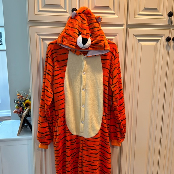 Other | Adult Tiger Tigger Suit Pajamas Kigurumi Hoodie Jumpsuit ...